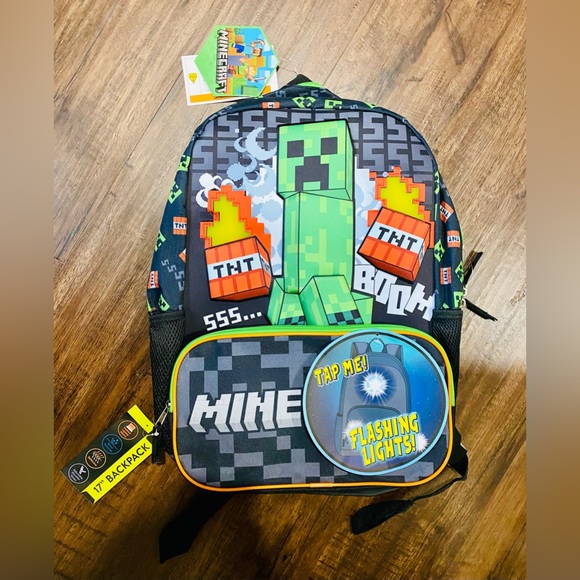 Minecraft | Accessories | Minecraft Tnt Boys 7 Light Up Backpack Multicolor | Poshmark
